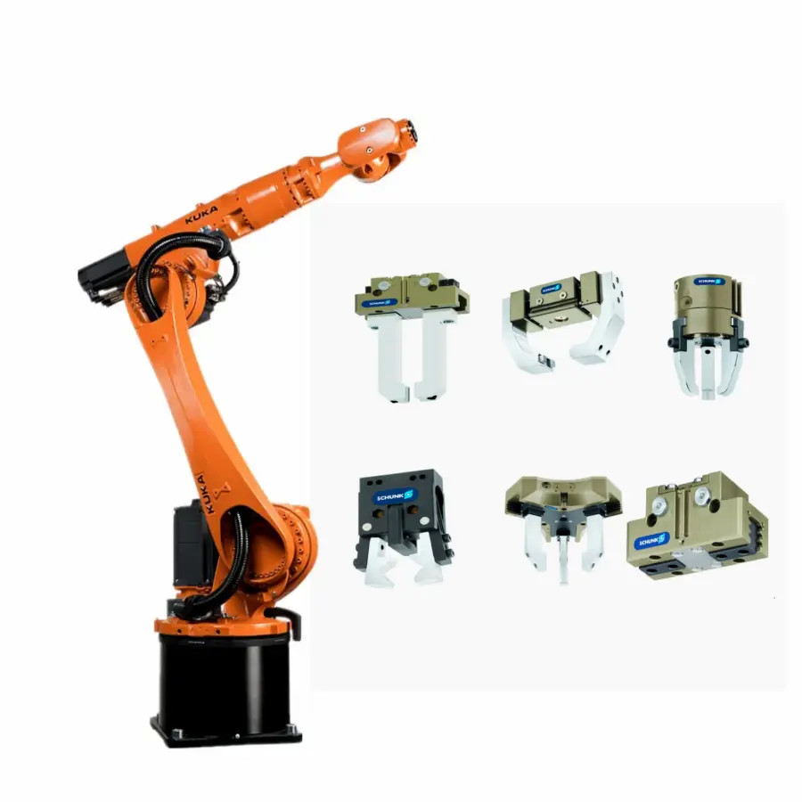 CNC Malzeme Taşıma için KUKA KR120 R3100 Endüstriyel Robotlu Schunk ...